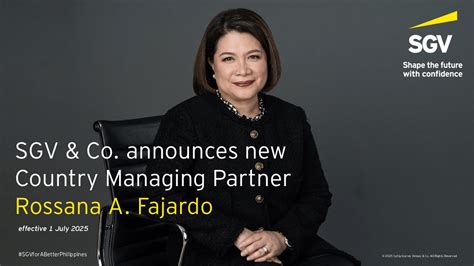 Sgv And Co Picks Rossana Fajardo As New Managing Partner