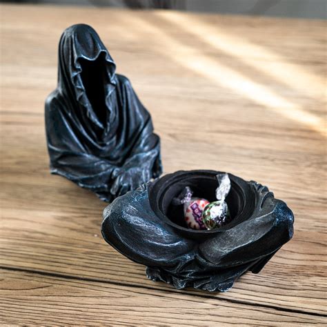 Grim Reaper Incense Burner Trinket Box Fallen Angels Skeletons