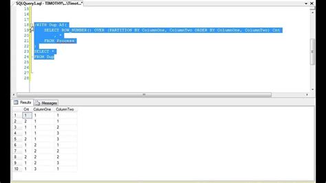 Tsql Find And Remove Duplicates Youtube