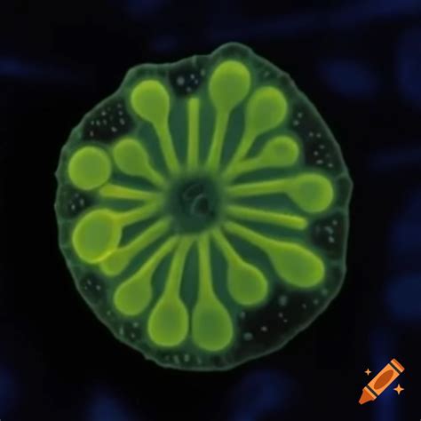 Monochromatic Microscope Image Of Plant Cells On Craiyon