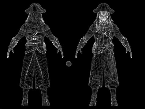 3d Model Captain Nathaniel Flint Vr Ar Low Poly Cgtrader