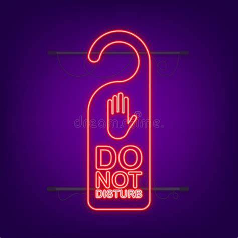 Please Do Not Disturb Neon Label Vector Stock Illustration Stock
