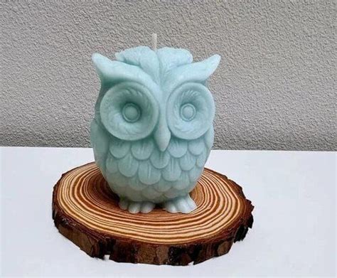 Premium Design Handmade Fragrance Pillar Candle Soy Wax 1 Size Blue