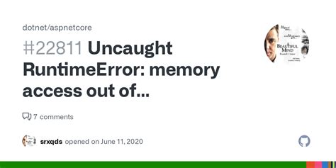 Uncaught RuntimeError Memory Access Out Of BoundsUncaught Issue