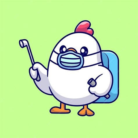 Free Vector Cute Chicken Disinfectant Cartoon Vector Icon