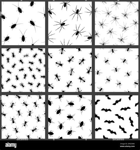 Pest And Insect Seamless Pattern Set Stock Vector Image And Art Alamy