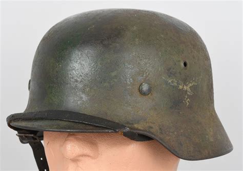 Luftwaffe M35 Double Decal Camouflaged Combat Helmet Military Antiques