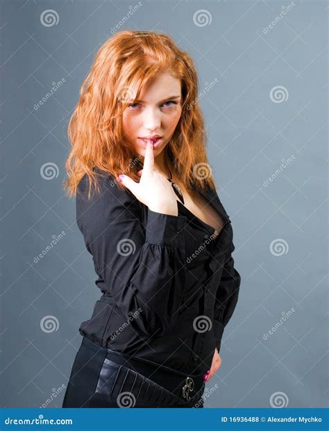 Fashion Portrait Of A Red Hair Woman Stock Photo Image Of Caucasian Lady 16936488