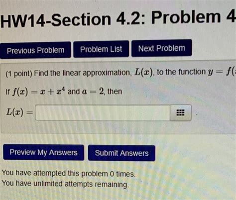 Solved HW Section Problem Previous Problem Problem Chegg Com
