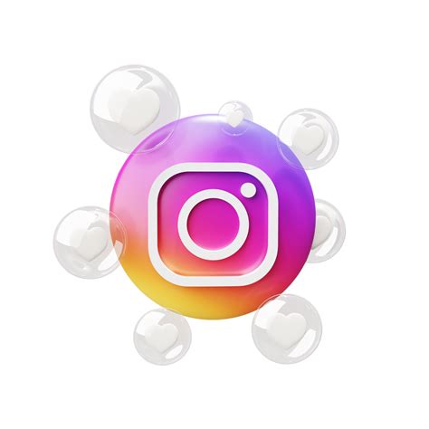 Wie Online Konzept Von Sozialen Netzwerken Instagram Symbol Mit Likes 3d Rendern 10063433 Png