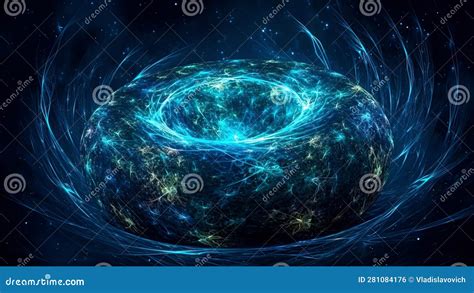 Abstract Topological Figure In Outer Space Idea For A Poster Or Banner Ai Generated Stock