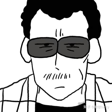 蜡笔小新全员恶人黑白头像 知乎