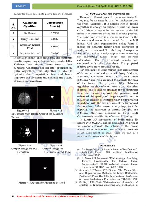 Comparison Of Image Segmentation Algorithms For Brain Tumor Detection Pdf