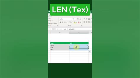 Count Characters In Excel With Len Function Fast Youtube