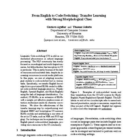 From English To Code Switching Transfer Learning With Strong