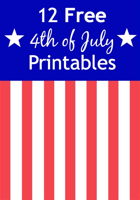 Happy 4th Of July Printables Holiday Printable Activities