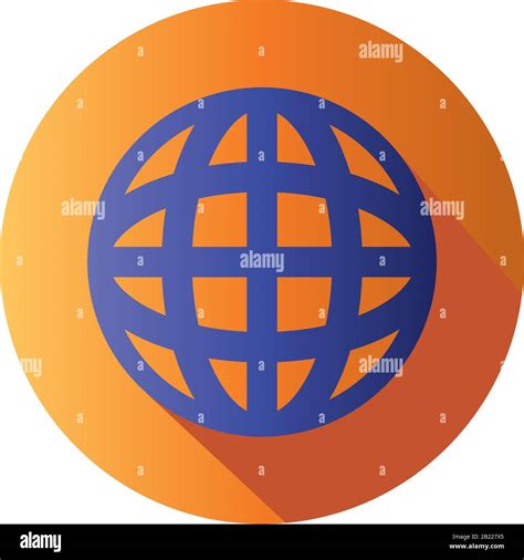 Global Sphere Block Gradient Style Icon Design Communication Internet Connectivity Web