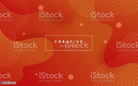 최소 오렌지색 추상 기하학적 유체 동적 모양 구성 물결 모양의 배경 Eps10 벡터 0명에 대한 스톡 벡터 아트 및 기타 이미지 0명 3차원 형태 가리기 Istock