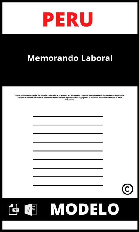 Modelo De Memorando Laboral 2026