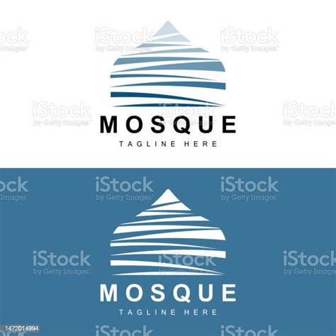 모스크 로고 이슬람 예배 디자인 이드 알 피트르 모스크 건물 벡터 아이콘 서식 파일 라마단 이드 알 아드하 0명에 대한 스톡