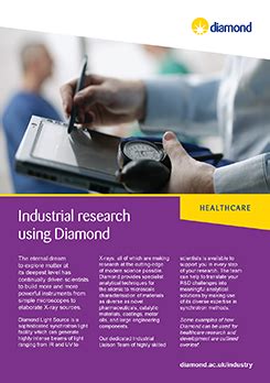 Healthcare Innovation And Diagnostics Research Diamond Light Source