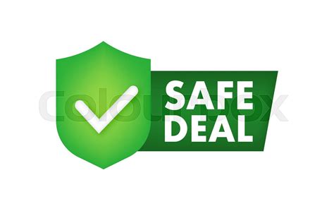 Safe Deal Check Mark Icon International Agreement Vector Stock