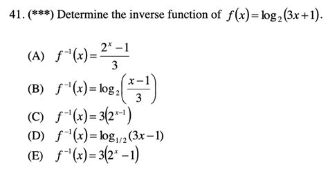 Solved 41 Determine The Inverse Function Of
