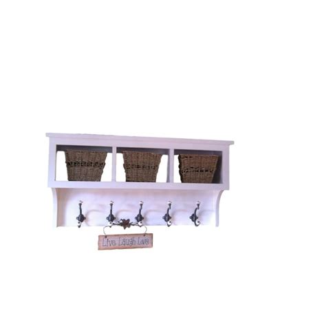3 Cubby Wall Shelf Country Shelf For Baskets Bath Or Entryway Etsy