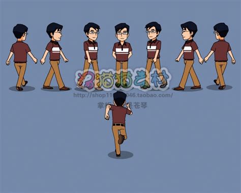动漫人物侧面行走 人物侧面行走动画 动漫人物走路动图 第6页 大山谷图库