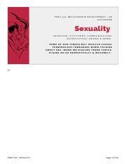FMST SEXUALITY Pdf FMST RELATIONSHIP DEVELOPMENT DR ALEXANDER Sexuality BEHAVIOR