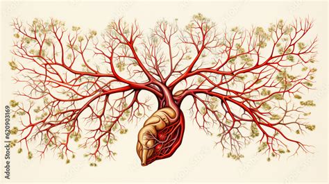 A Medical Illustration Showcasing The Branching Structure Of The