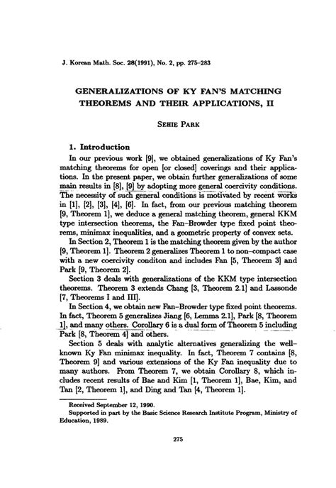 Pdf Generalizations Of Ky Fans Matching Theorems And Their