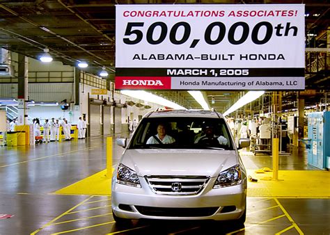 Honda Manufacturing Of Alabama Reaches 500000 Milestone