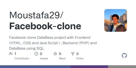 Github Moustafa29facebook Clone Facebook Clone Database Project With Frontend Html Css