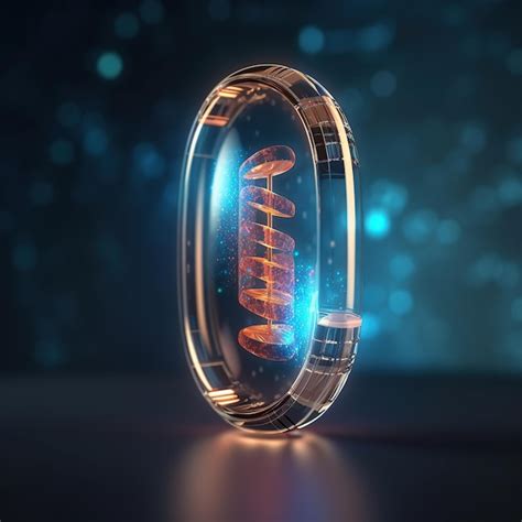 Premium AI Image Concept Of Health Care Technology Realistic Transparent Pill With DNA Inside