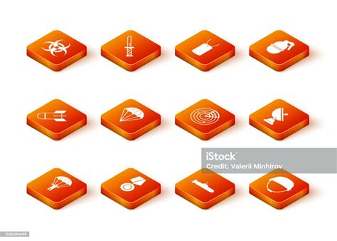 세트 낙하산 군사 보상 메달 항공 폭탄 잠수함 대상 헬멧과 아이콘 레이더 벡터 3차원 형태에 대한 스톡 벡터 아트 및 기타 이미지 3차원 형태 개 건강관리와 의술