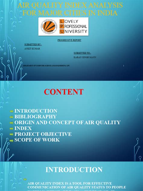Air Quality Index Analysis For Major Cities In Pdf