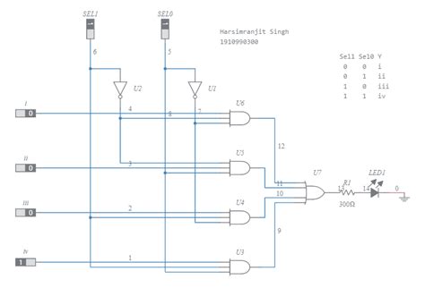 Multiplexer Multisim Live