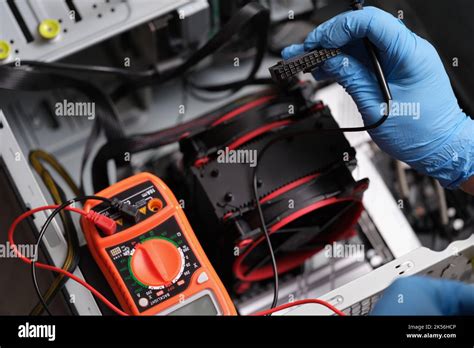 Components For Personal Computer And Tester To Check Work Stock Photo Alamy