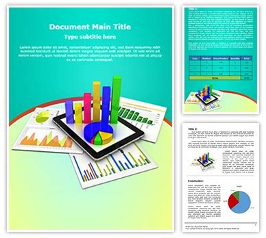 Tablet Spreadsheet Graph Editable Word Template And Design
