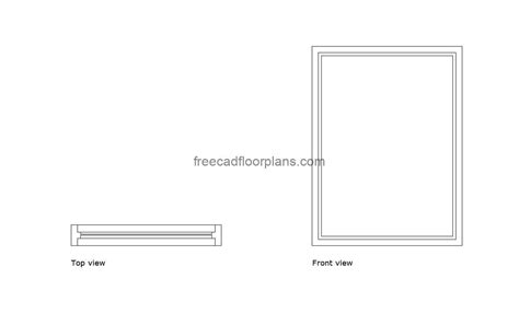 Fixed Glass Window Free Cad Drawings
