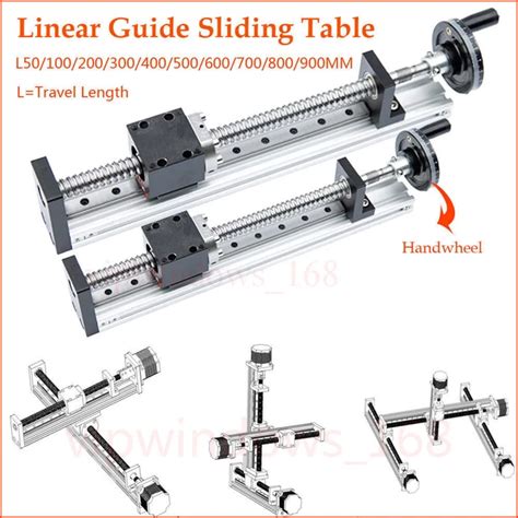 Manual Linear Rail Guide Slide Stage Actuator Ball Screw Motion Tableand Handwheel 158 64
