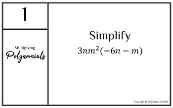 Multiplying Polynomials Task Card Activity By Assist In Math TPT