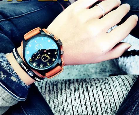 Badu Bg Спортно ежедневен мъжки часовник с каишка от еко кожа Badu Bg