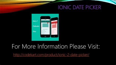 Ionic Date Picker Codekart