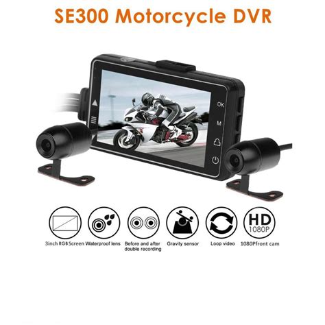 Fhd 1080p Waterproof Camera 4 Motorcycle Dvr Front Rear Dual Camera Driving Video Recorder Dash