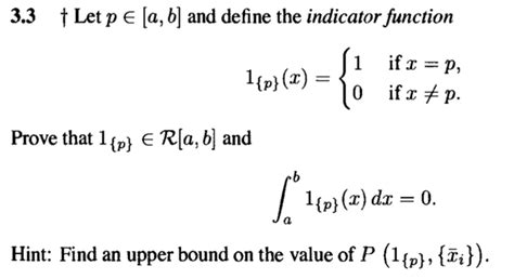 Solved 33 † Let P∈ Ab And Define The Indicator Function