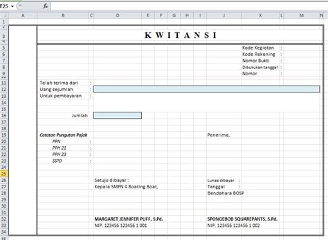 Cara Mudah Dan Cepat Membuat Kwitansi Excel Otomatis Dengan Rumus Sederhana Depot Excel