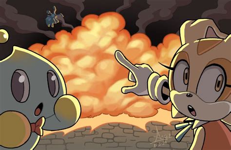 Angiethecat Chao Sonic Cheese Sonic Cream The Rabbit Neutral Chao Sonic The Hedgehog