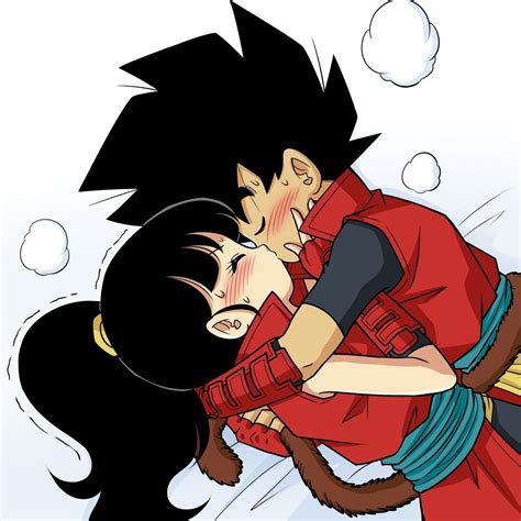 Dragon Ball Caulifla Kiss Goku